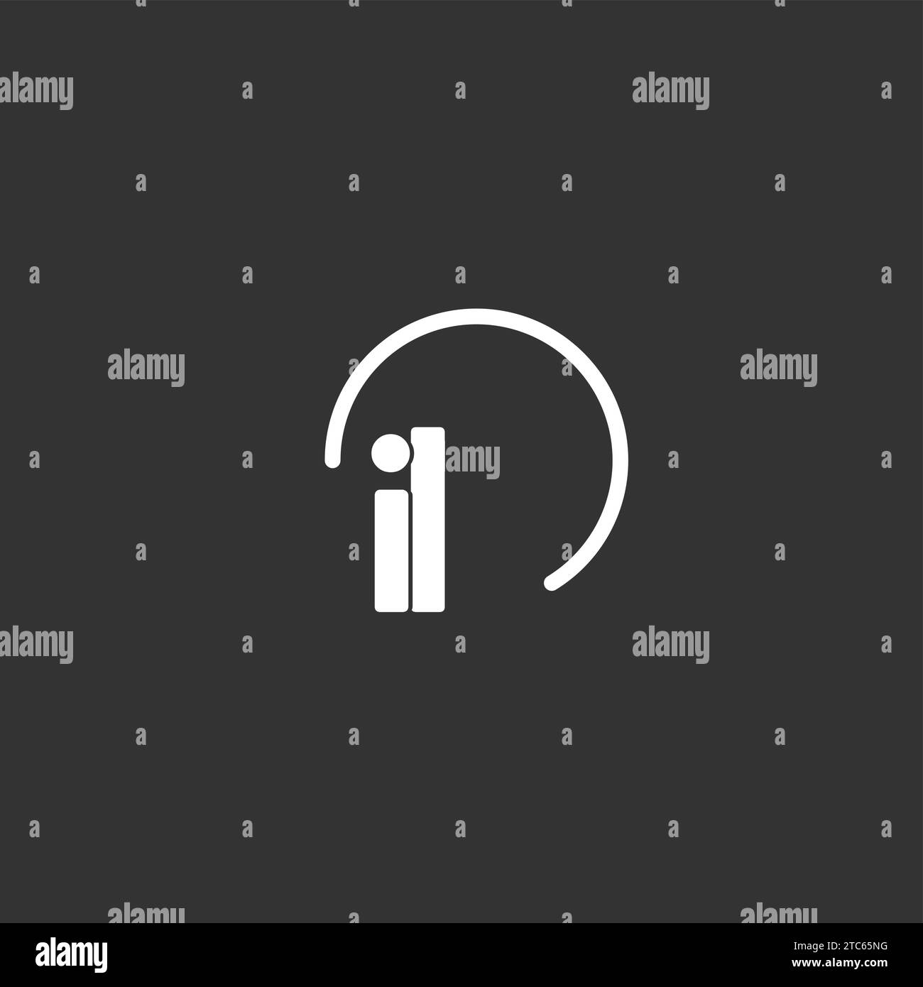 IL initial logo with rounded circle vector graphic Stock Vector Image ...