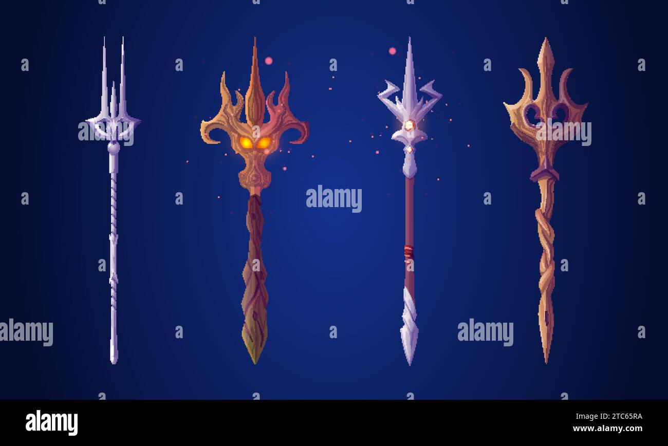 Fantasy Trident Spear Spear/Trident Weapons Anathema, LAUFER Corentin