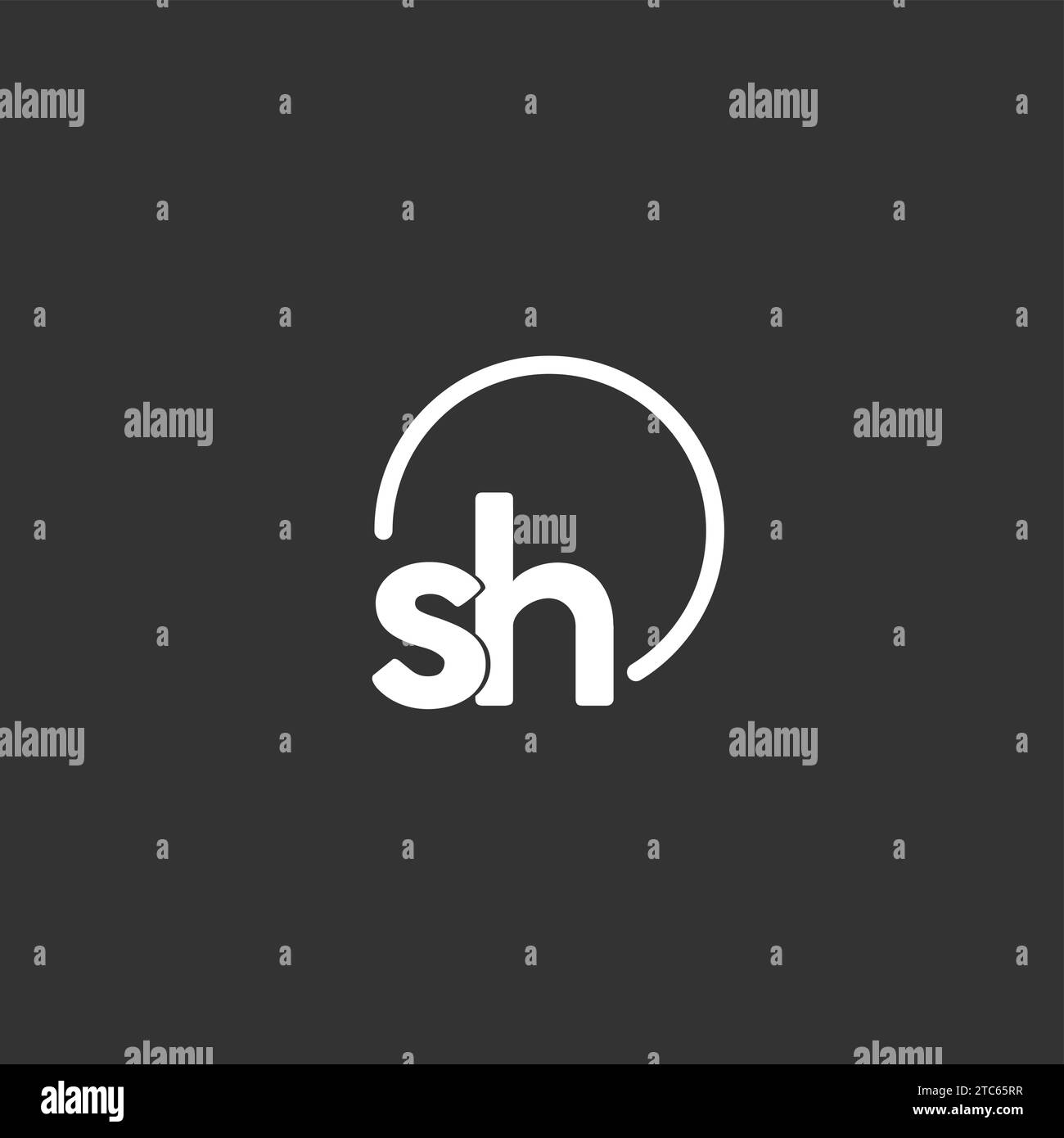 Sh circle logo Black and White Stock Photos & Images - Alamy