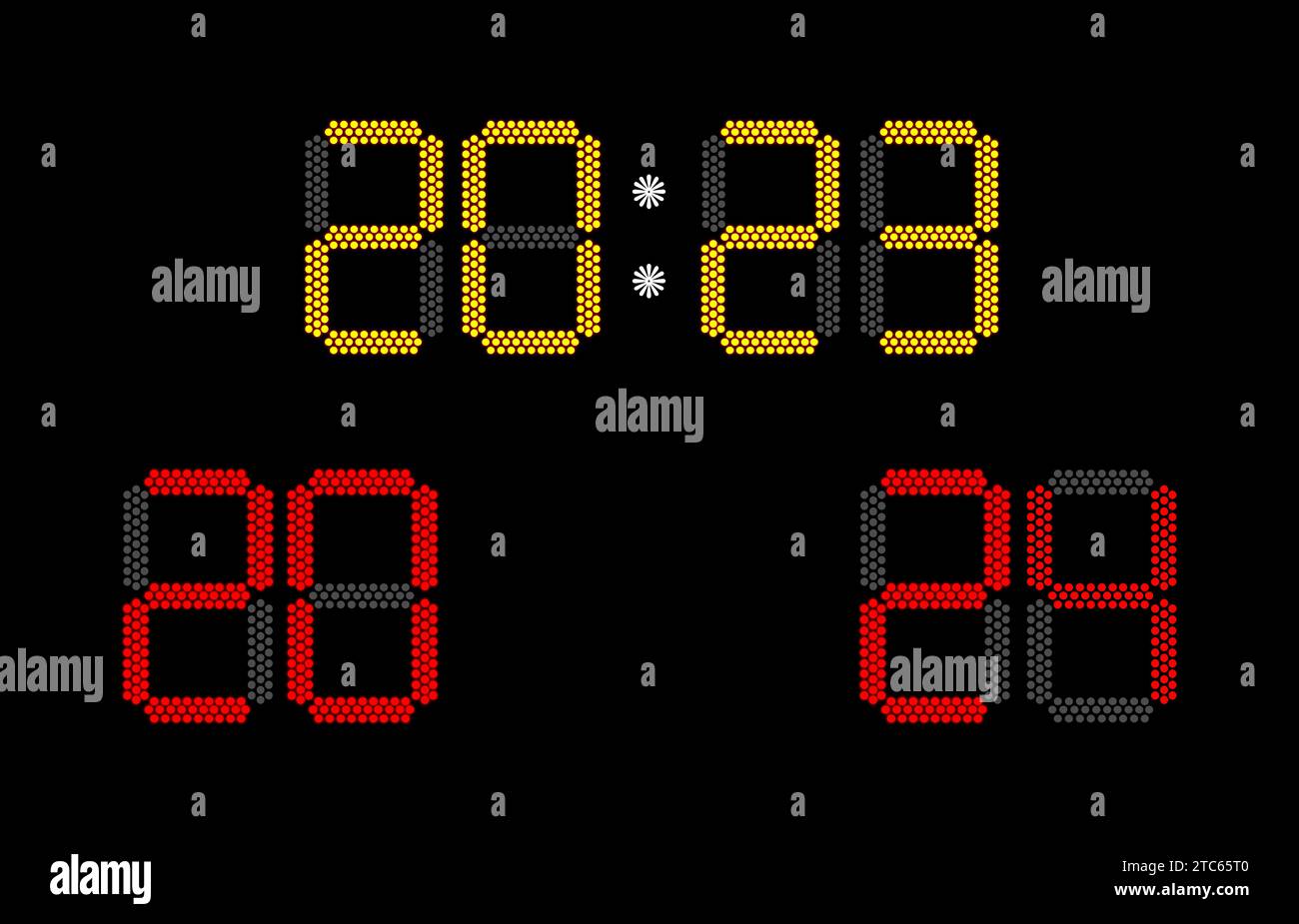 New year 2024 concept on electronic scoreboard for soccer Stock Photo ...