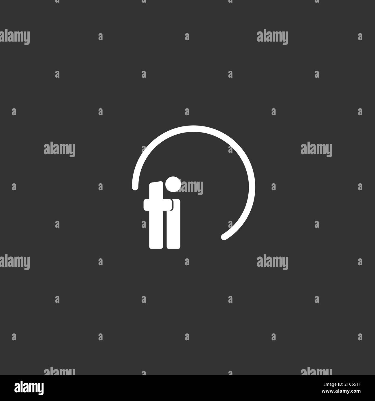 TI initial logo with rounded circle vector graphic Stock Vector Image ...