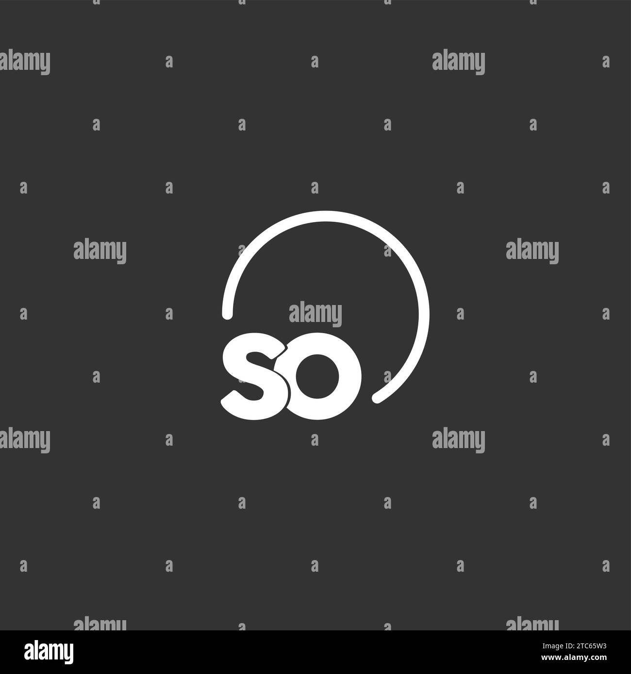 SO initial logo with rounded circle vector graphic Stock Vector Image ...