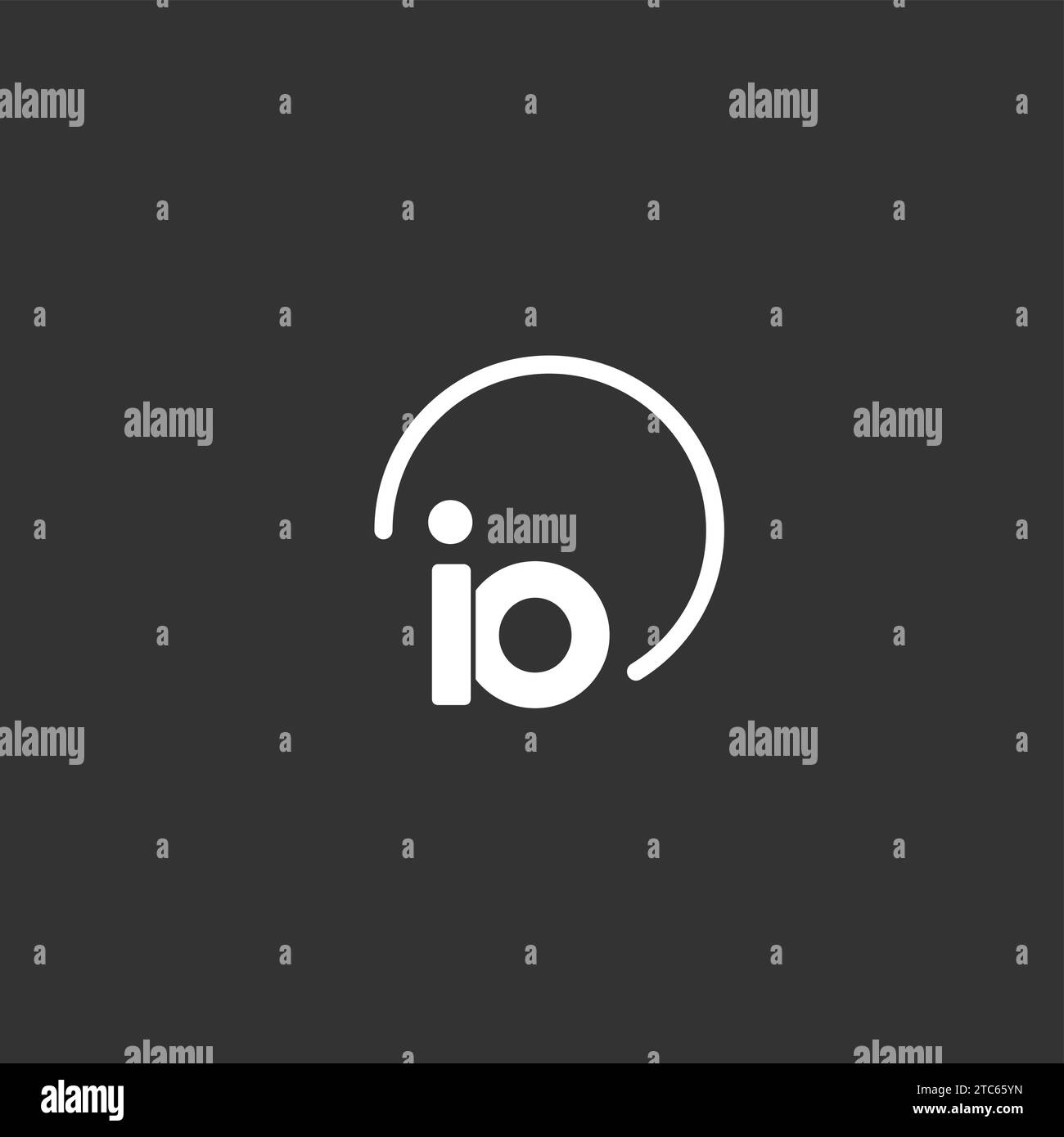 IO initial logo with rounded circle vector graphic Stock Vector Image ...