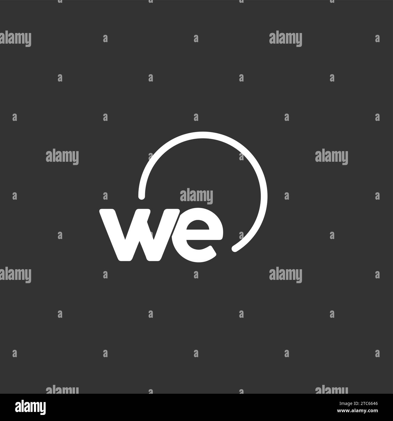 WE initial logo with rounded circle vector graphic Stock Vector Image ...