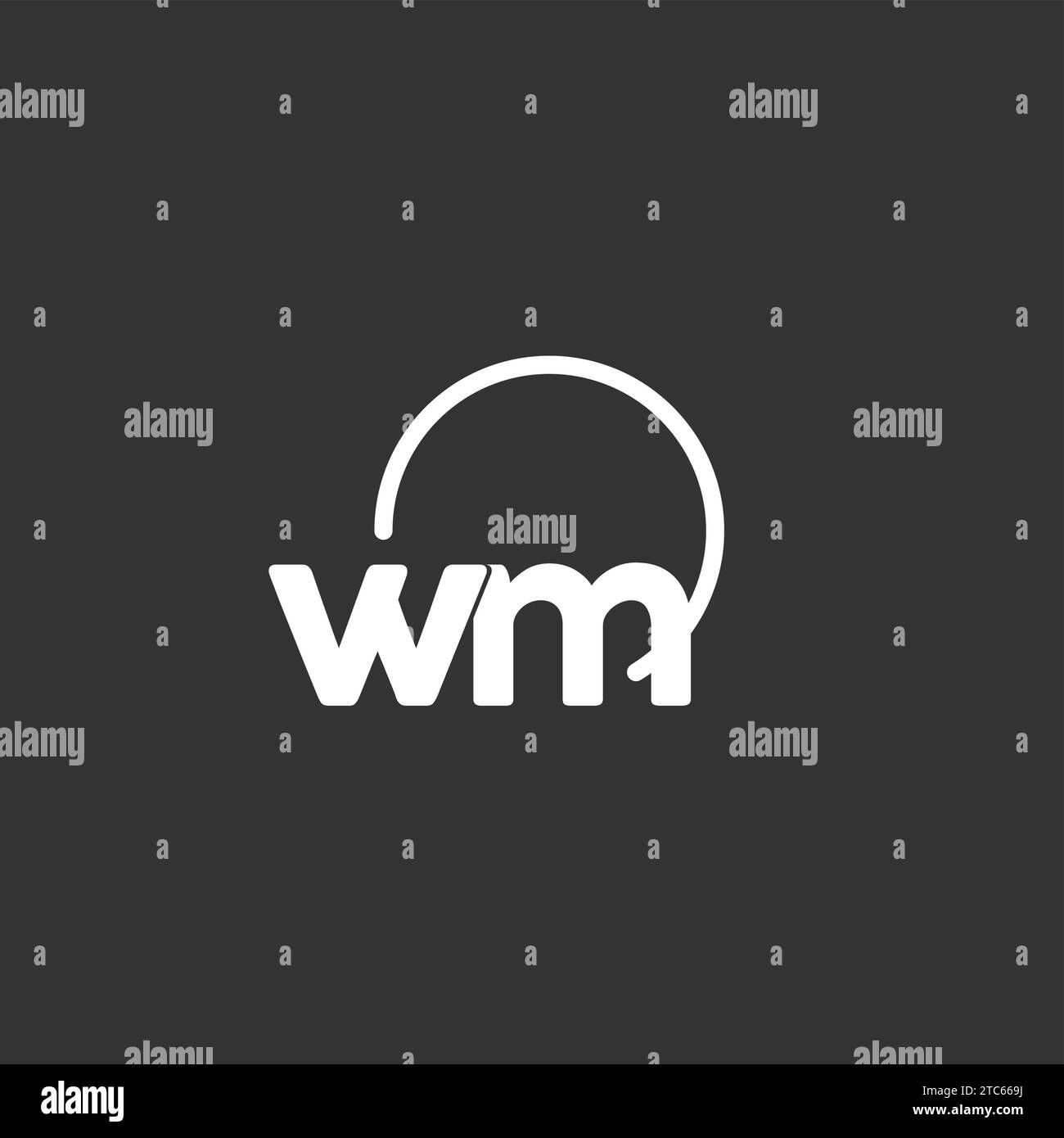 WM initial logo with rounded circle vector graphic Stock Vector Image & Art - Alamy
