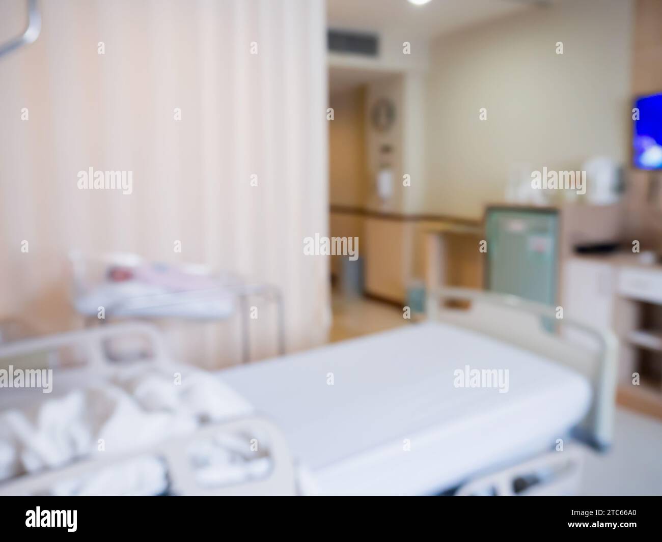 Abstract blur Hospital Room interior for background Stock Photo - Alamy