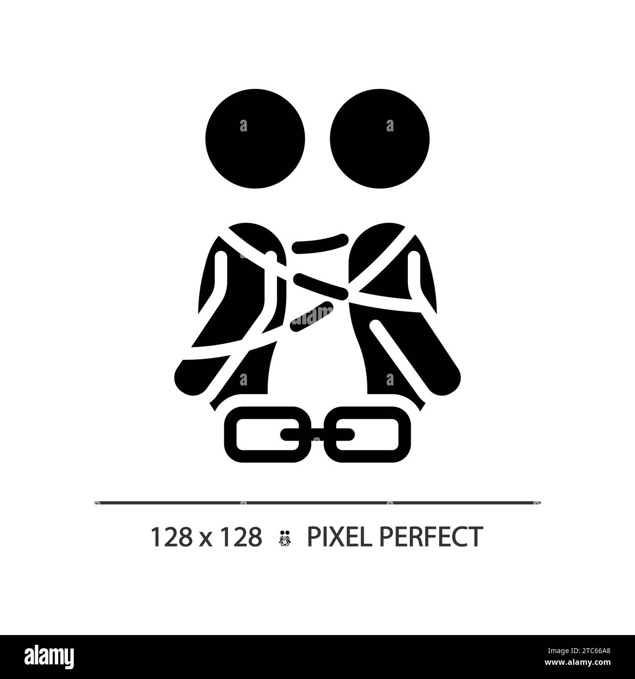 2D pixel perfect simple glyph style codependency icon Stock Vector ...