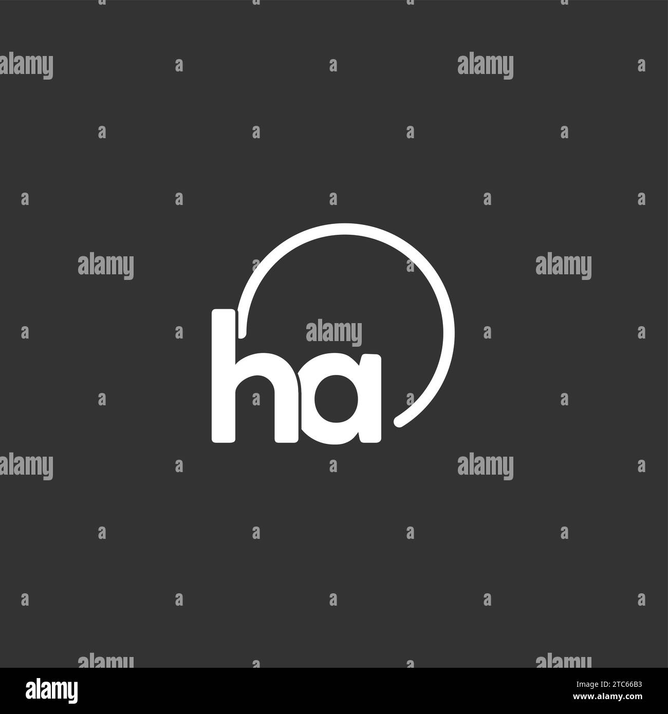 HA initial logo with rounded circle vector graphic Stock Vector Image ...
