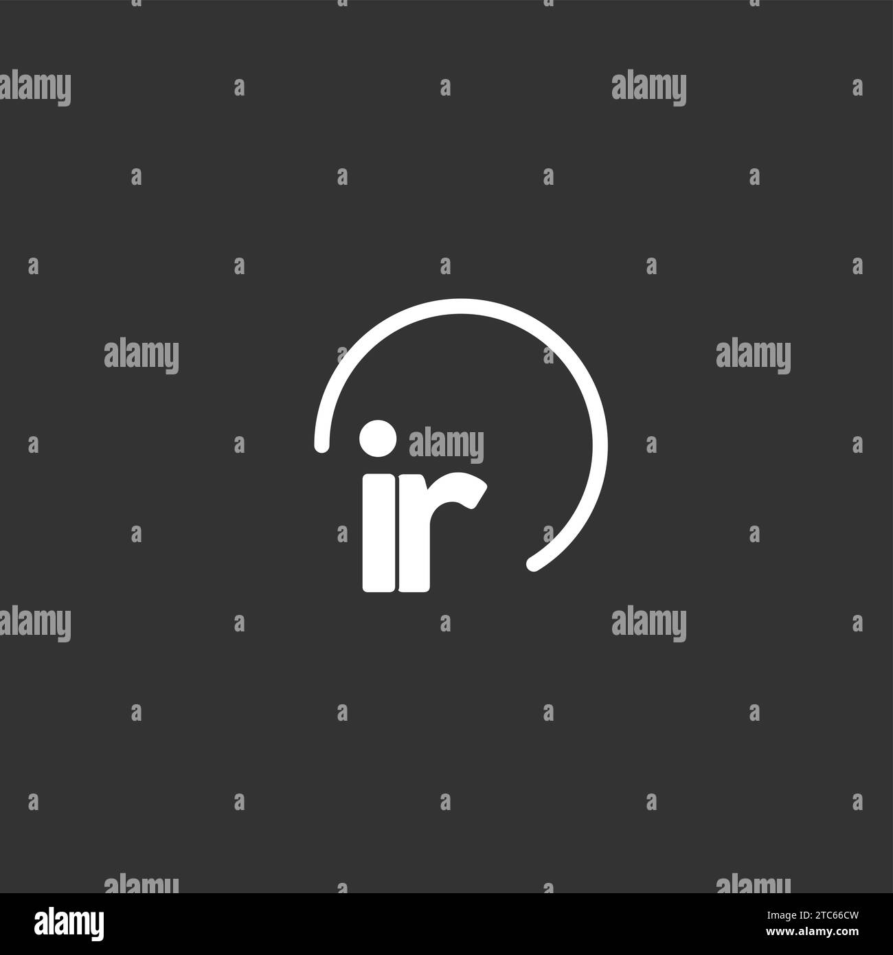 IR initial logo with rounded circle vector graphic Stock Vector Image ...