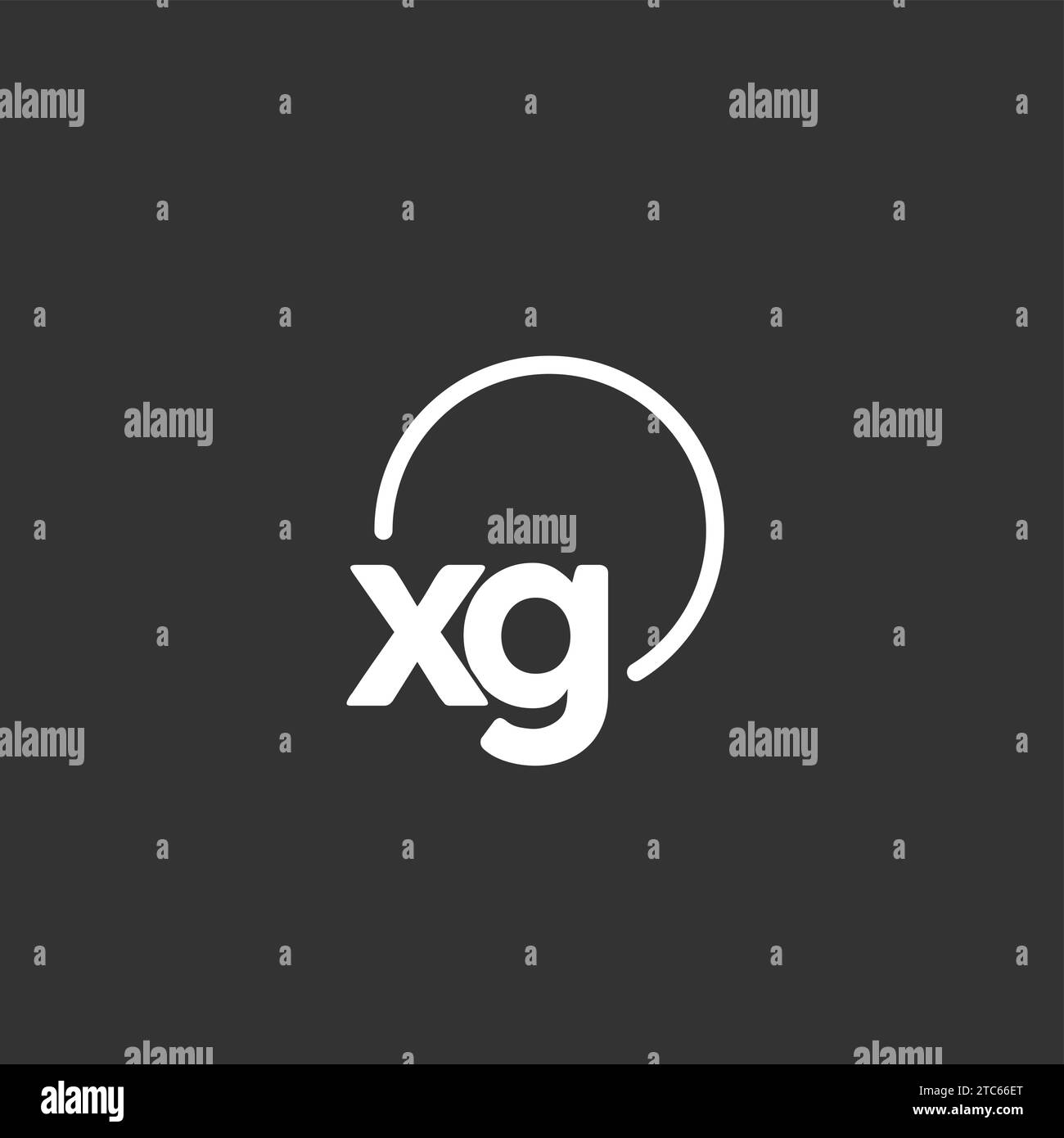 XG initial logo with rounded circle vector graphic Stock Vector Image ...