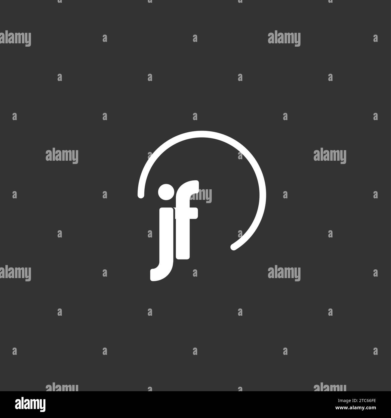 JF initial logo with rounded circle vector graphic Stock Vector Image & Art - Alamy