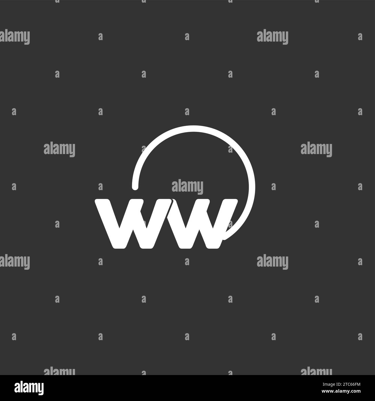 WW initial logo with rounded circle vector graphic Stock Vector Image ...