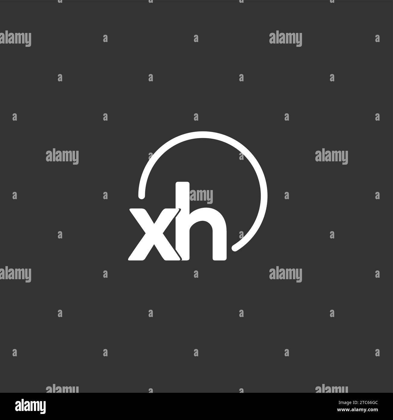XH initial logo with rounded circle vector graphic Stock Vector Image & Art - Alamy