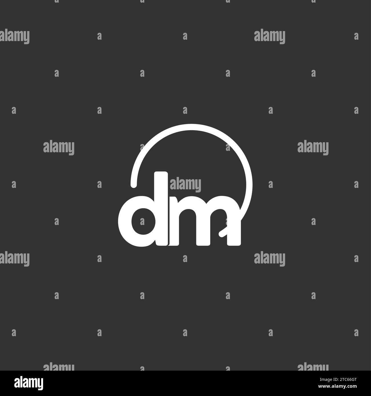 DM initial logo with rounded circle vector graphic Stock Vector Image & Art - Alamy