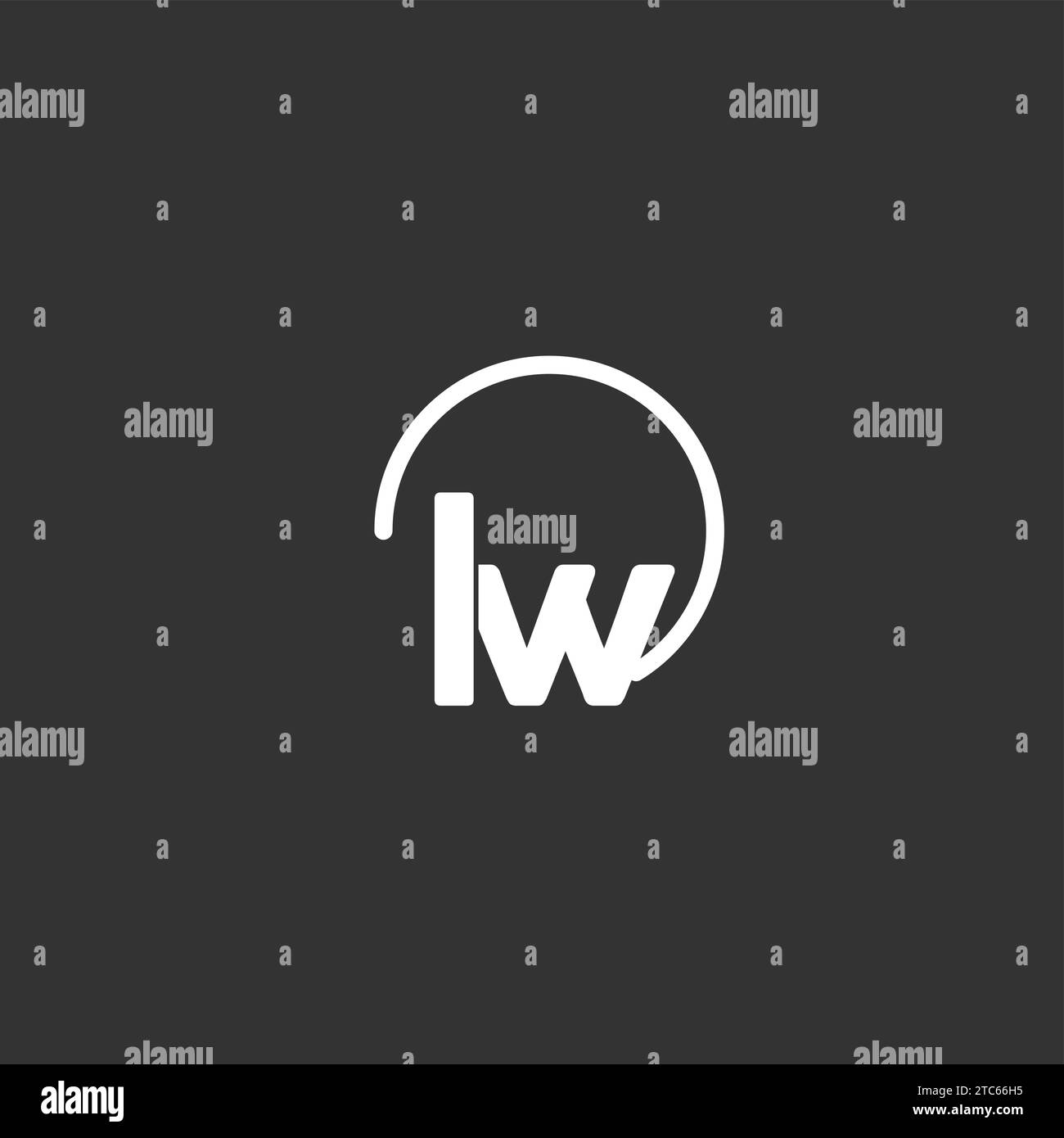 LW initial logo with rounded circle vector graphic Stock Vector Image ...