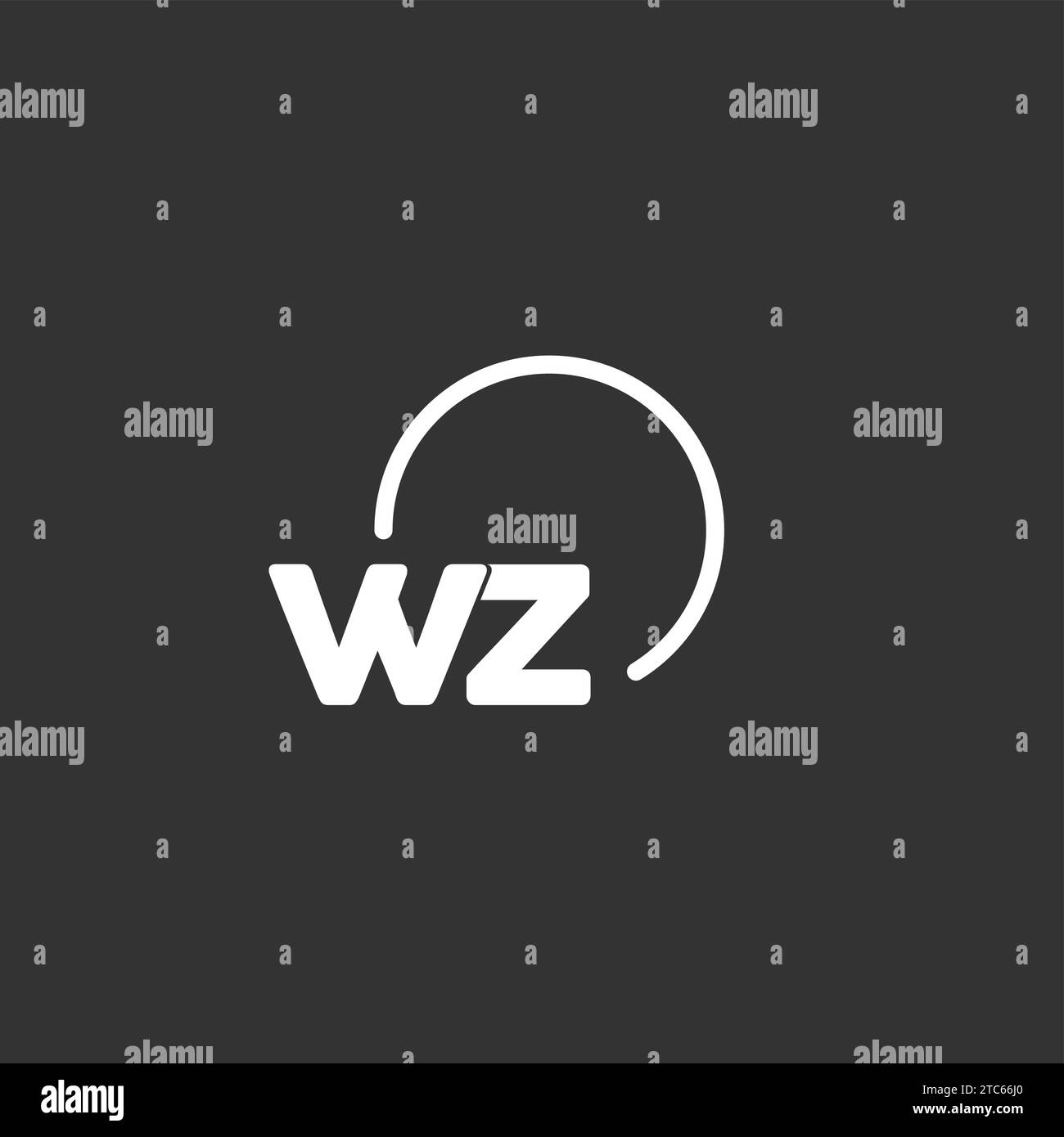 WZ initial logo with rounded circle vector graphic Stock Vector Image ...