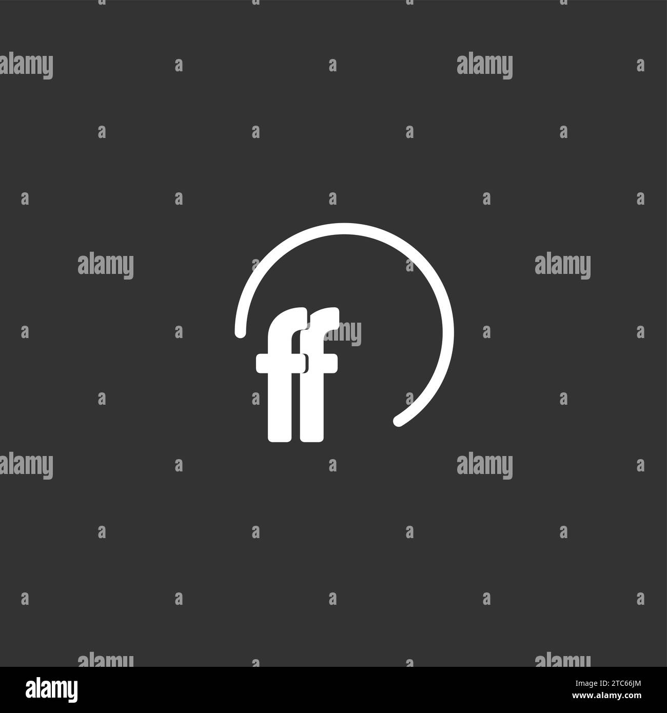 FF initial logo with rounded circle vector graphic Stock Vector Image ...