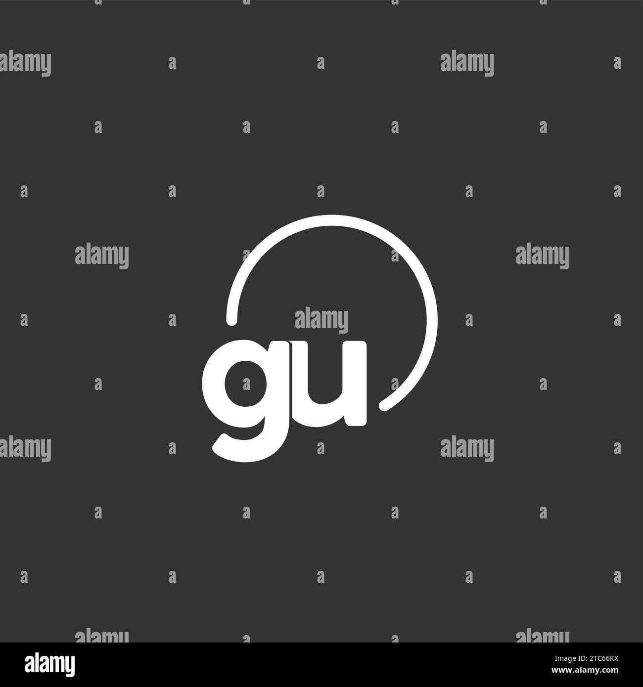 GU initial logo with rounded circle vector graphic Stock Vector Image ...