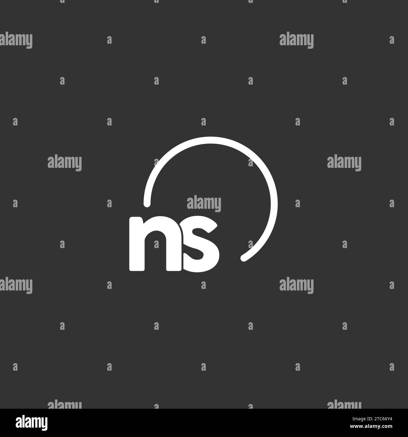 NS initial logo with rounded circle vector graphic Stock Vector Image ...