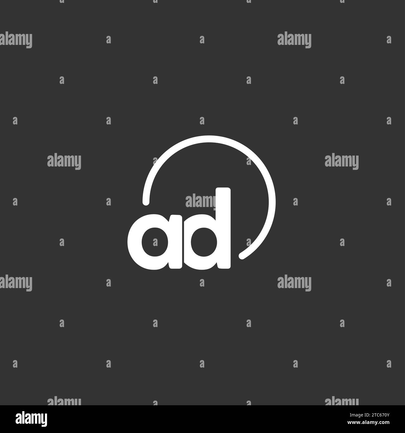 AD initial logo with rounded circle vector graphic Stock Vector Image ...