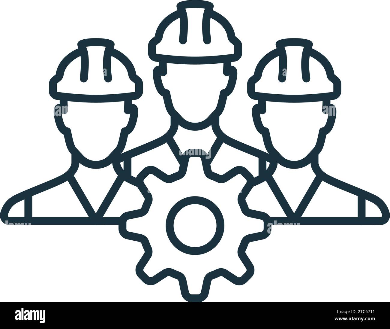 Workforce Icon Monochrome Simple Sign From Operation Management