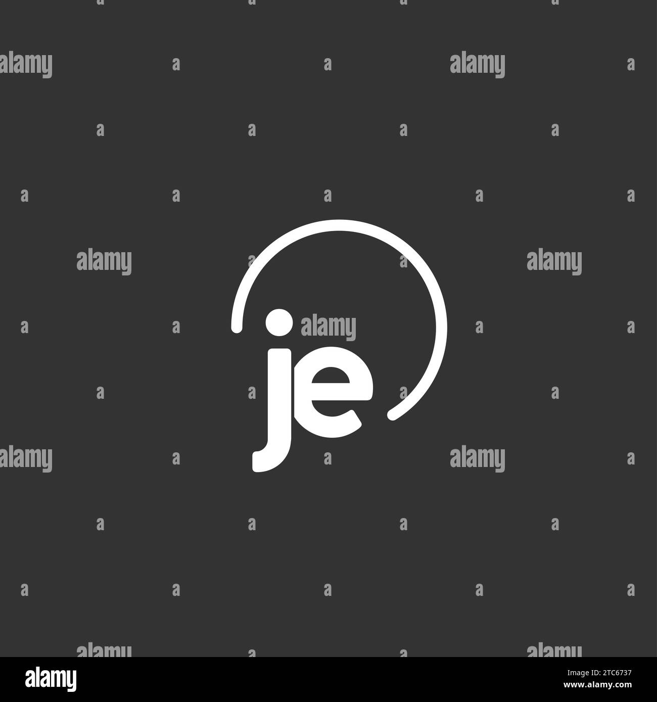 JE initial logo with rounded circle vector graphic Stock Vector Image ...