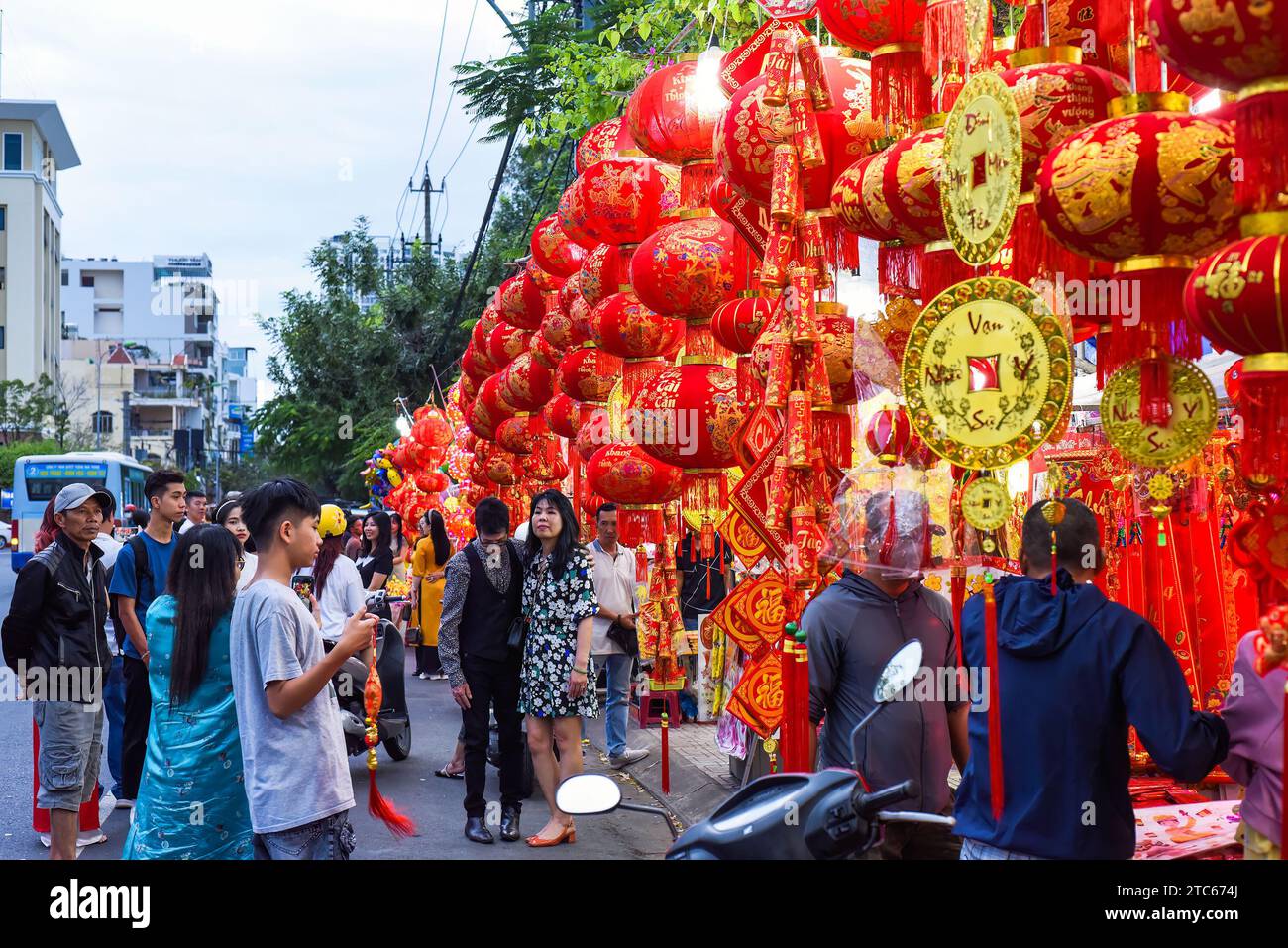 Nha Trang, Vietnam - 13 January 2023 Vietnamese people posing for ...