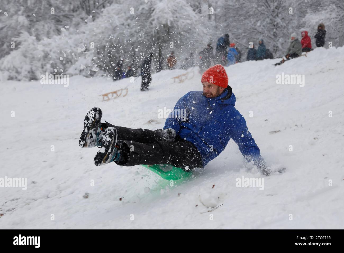 Man speed flying riding down hi-res stock photography and images - Alamy