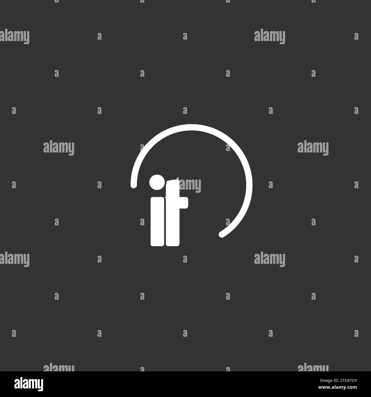 IT initial logo with rounded circle vector graphic Stock Vector Image ...