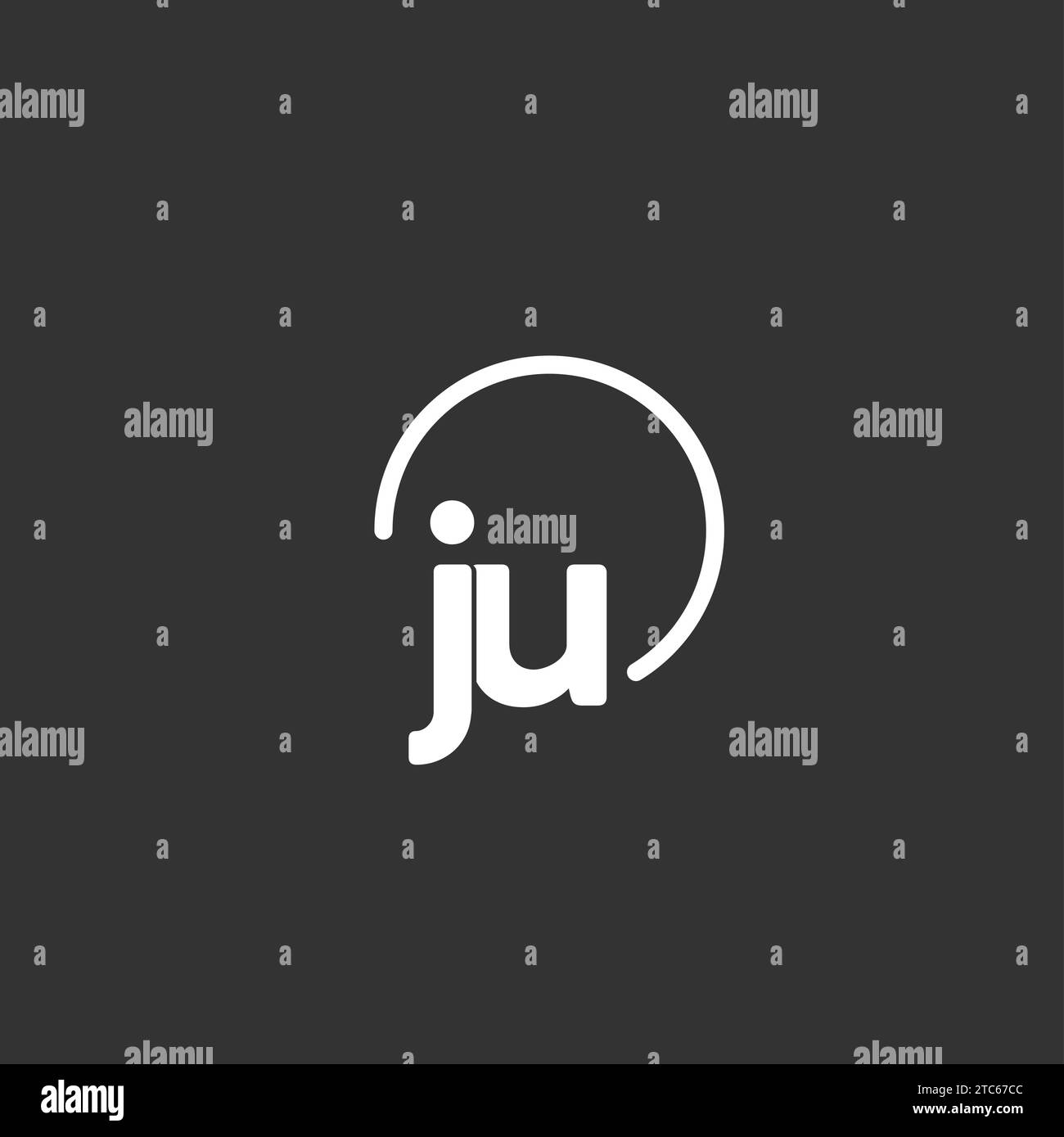 JU initial logo with rounded circle vector graphic Stock Vector Image & Art - Alamy