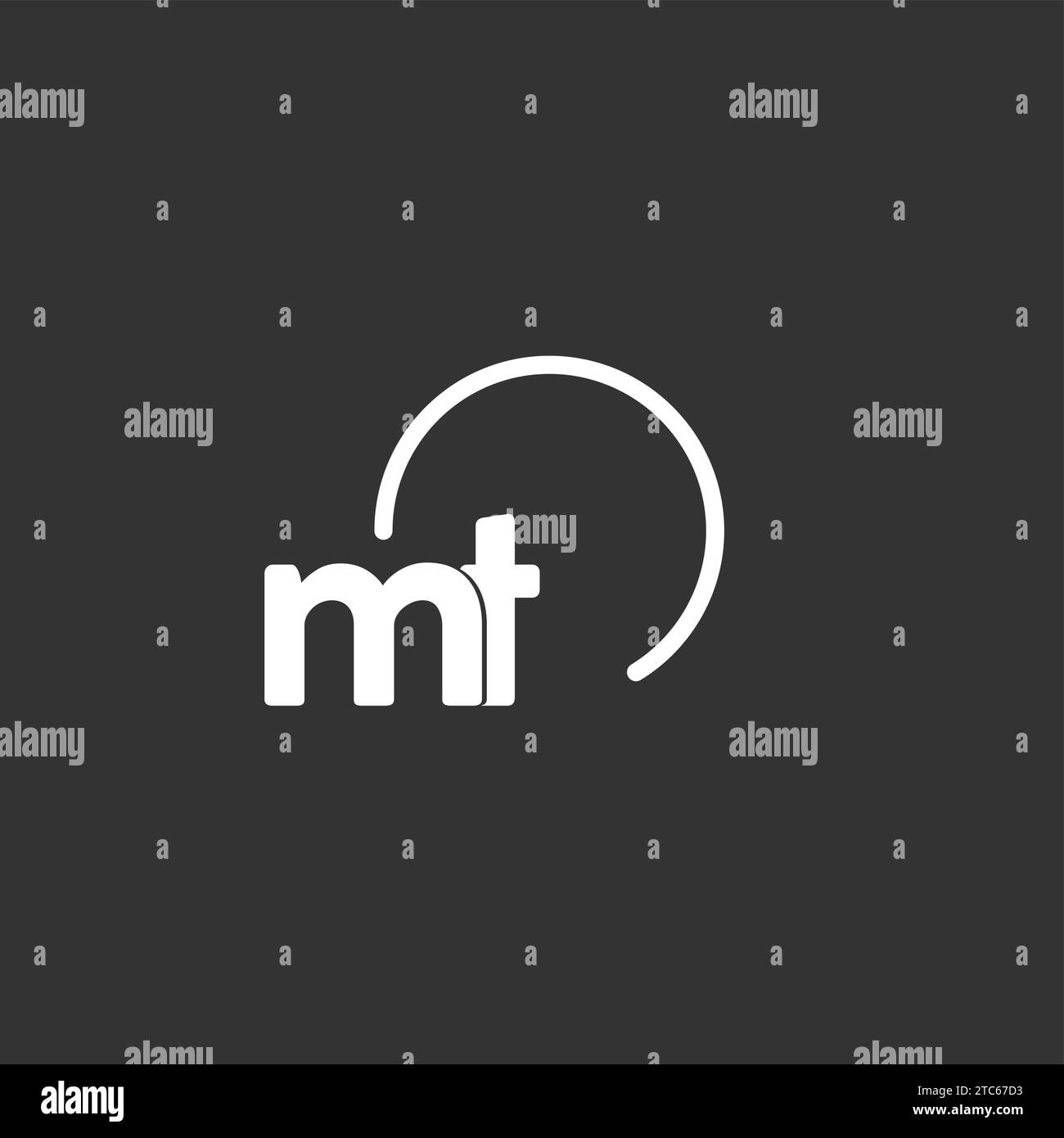 MT initial logo with rounded circle vector graphic Stock Vector Image & Art - Alamy