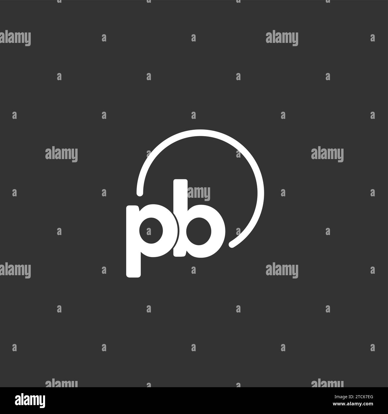 PB initial logo with rounded circle vector graphic Stock Vector Image ...