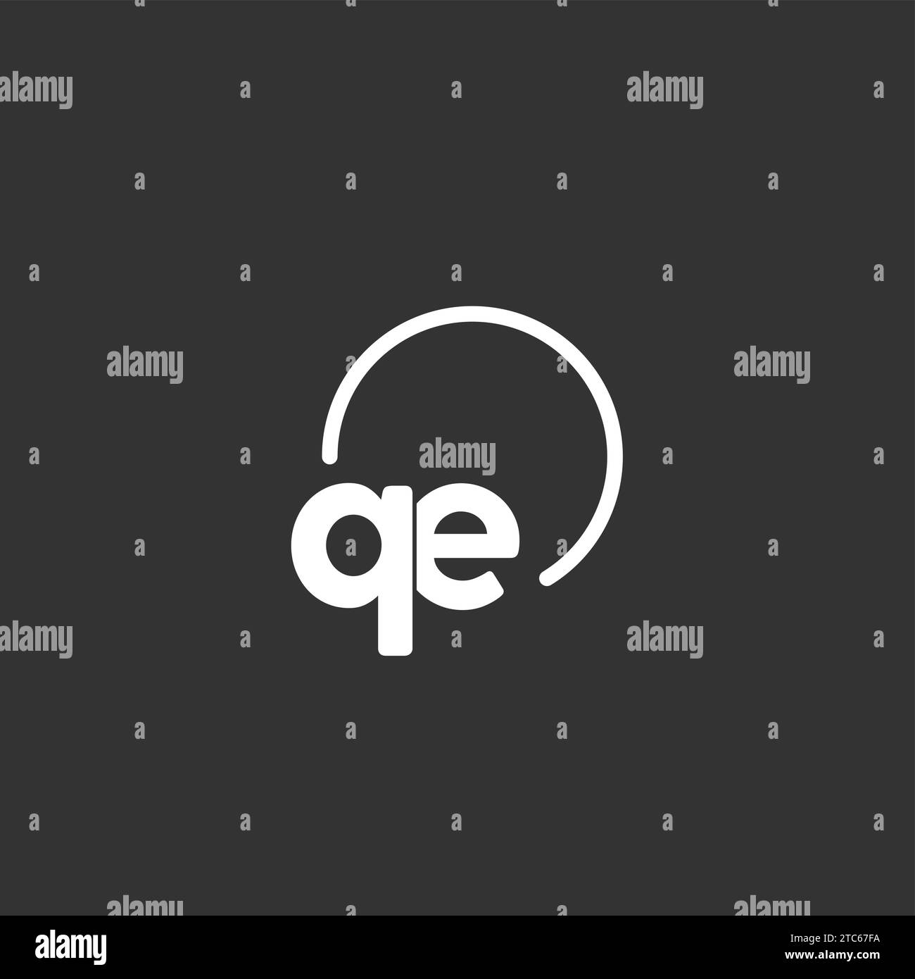 QE initial logo with rounded circle vector graphic Stock Vector Image ...