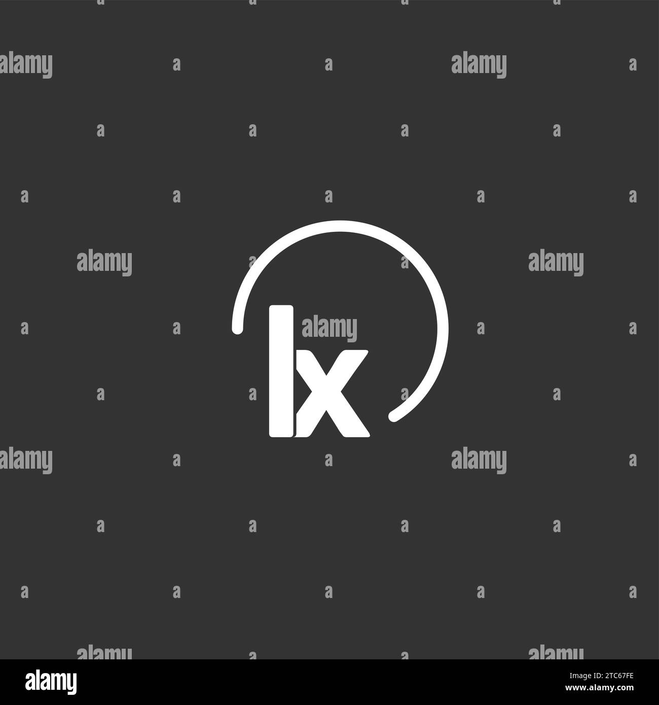 LX initial logo with rounded circle vector graphic Stock Vector Image ...