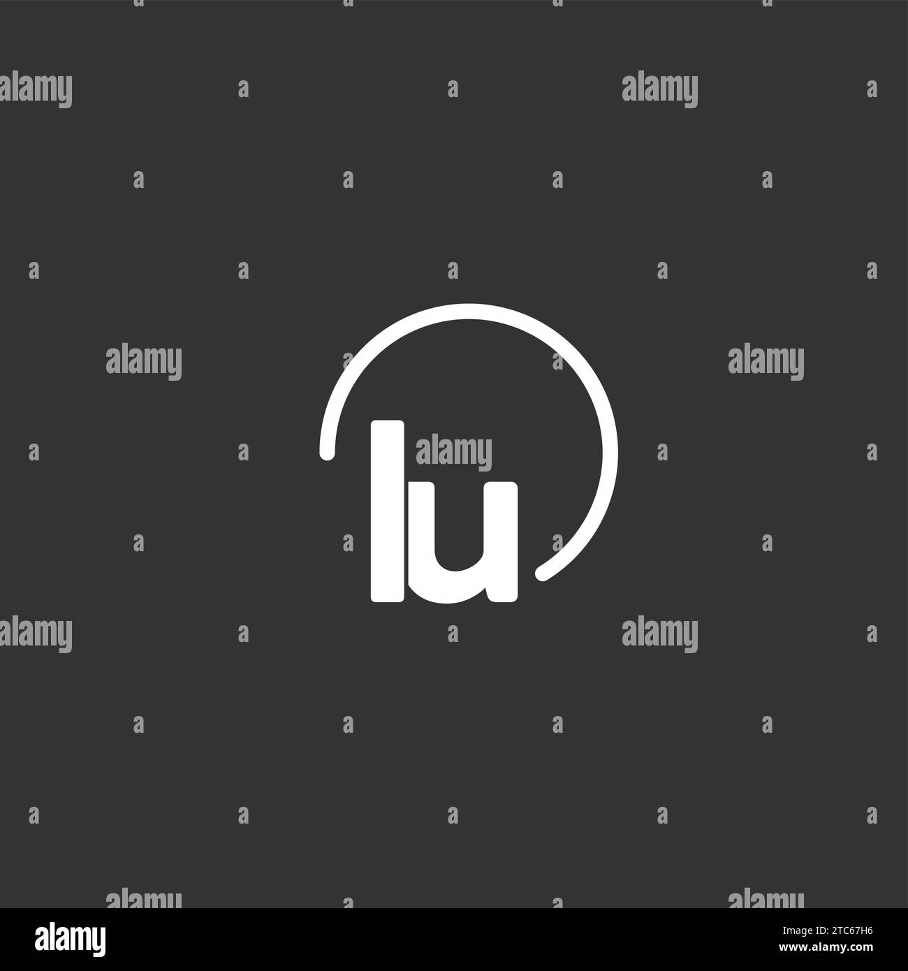 LU initial logo with rounded circle vector graphic Stock Vector Image ...