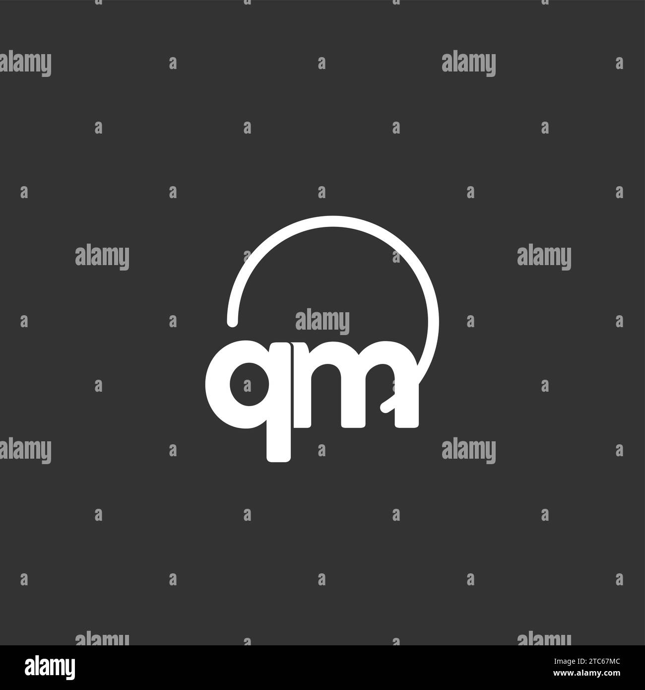 QM initial logo with rounded circle vector graphic Stock Vector Image ...