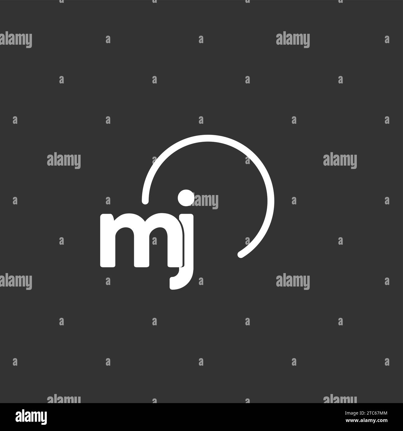 MJ initial logo with rounded circle vector graphic Stock Vector Image ...