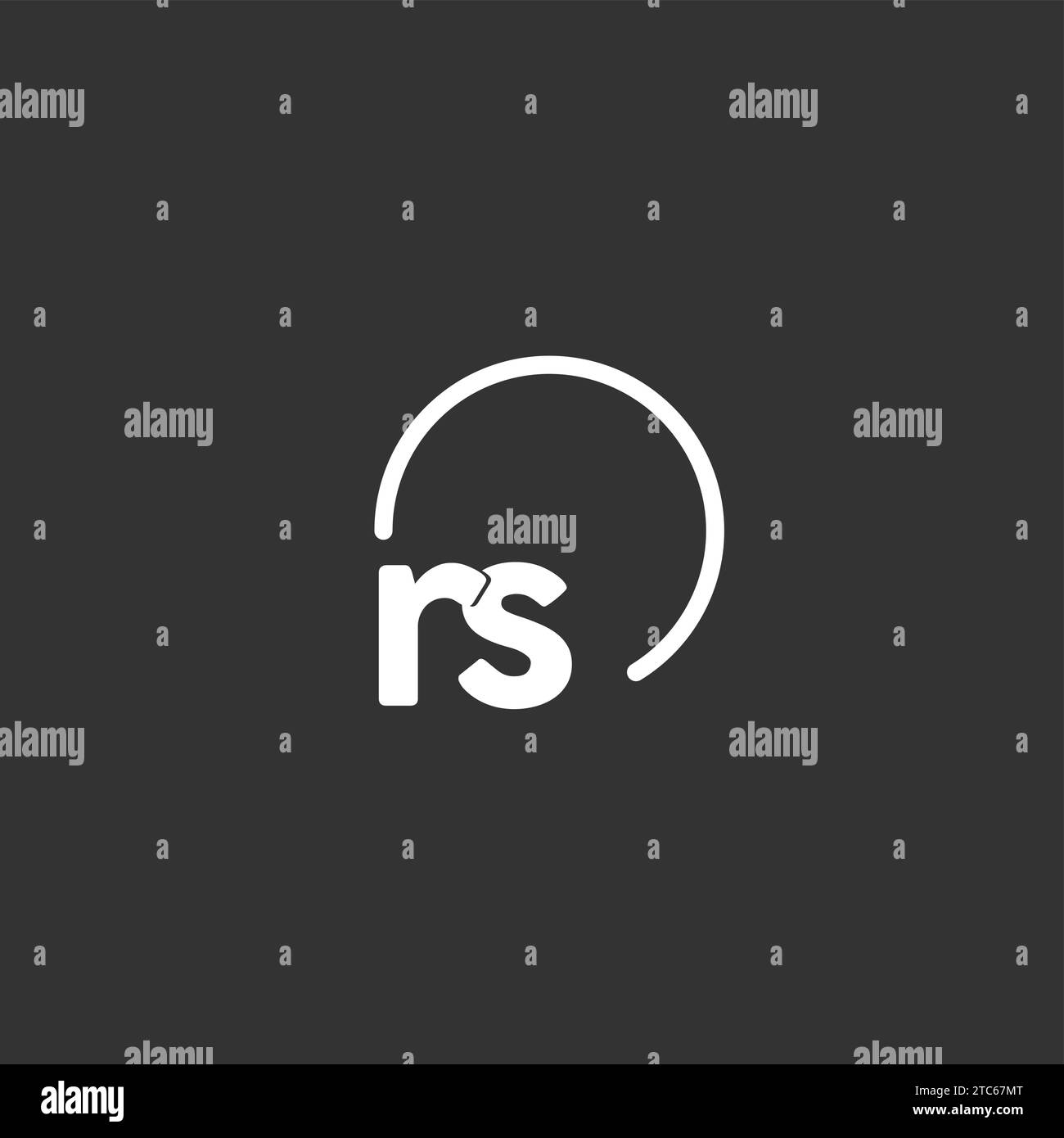 RS initial logo with rounded circle vector graphic Stock Vector Image ...
