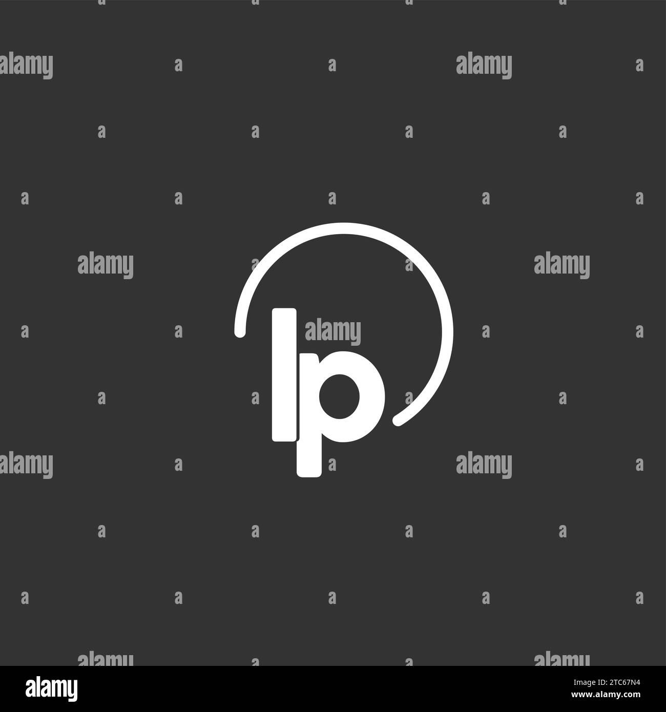LP initial logo with rounded circle vector graphic Stock Vector Image ...