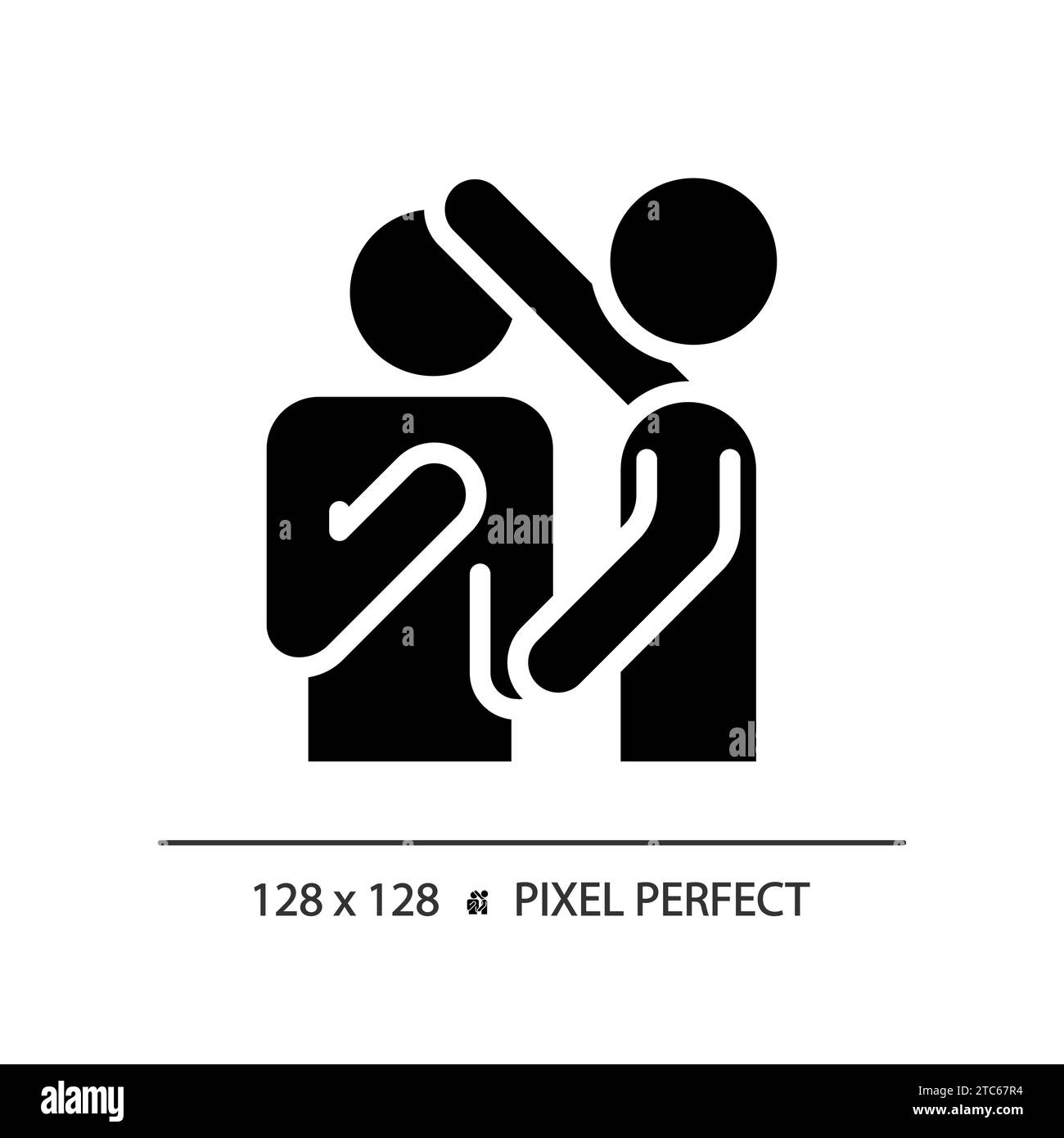 2D pixel perfect simple glyph style empathy icon Stock Vector Image & Art - Alamy