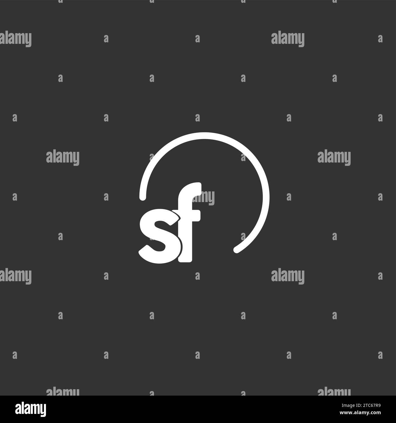 SF initial logo with rounded circle vector graphic Stock Vector Image ...