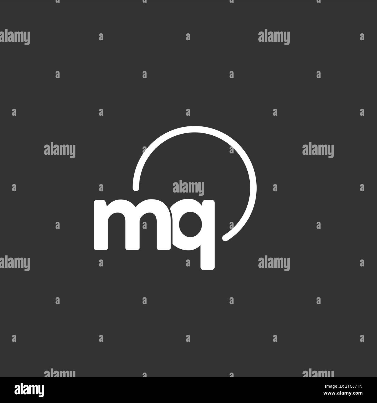 MQ initial logo with rounded circle vector graphic Stock Vector Image ...