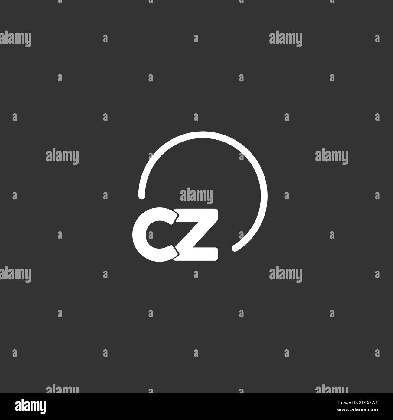 CZ initial logo with rounded circle vector graphic Stock Vector Image & Art - Alamy