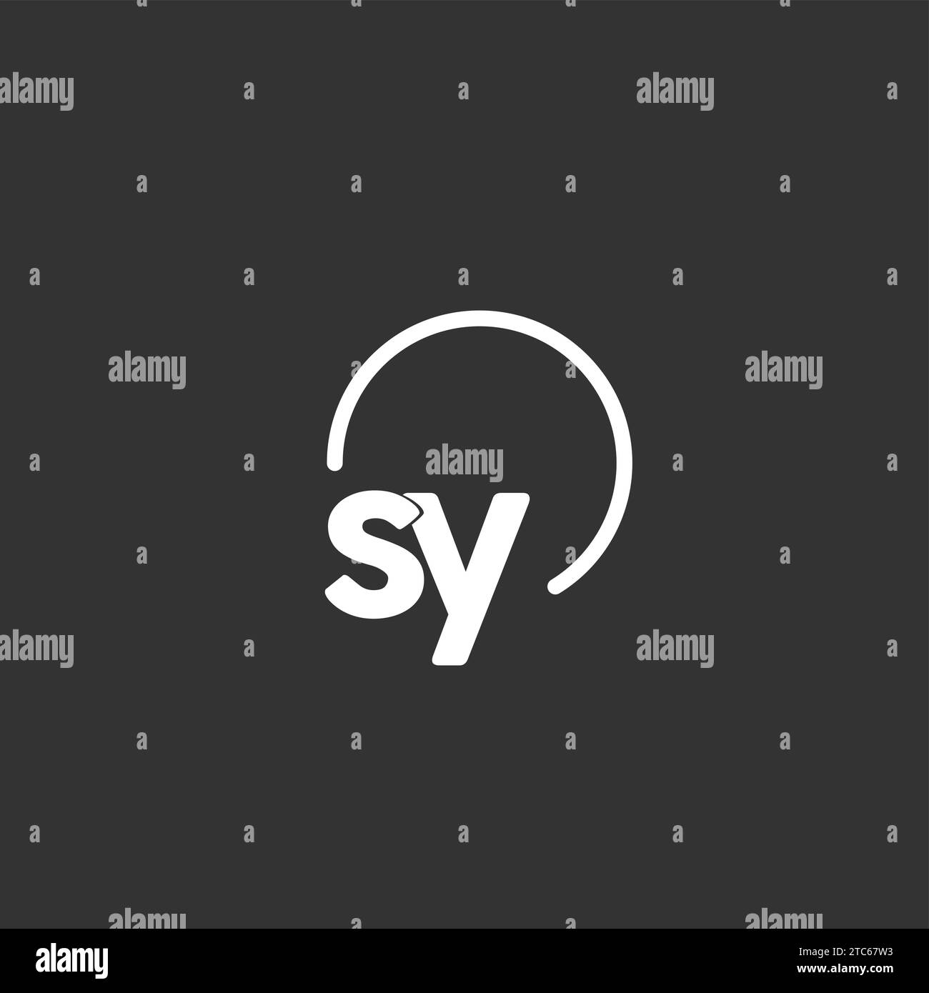 SY initial logo with rounded circle vector graphic Stock Vector Image ...