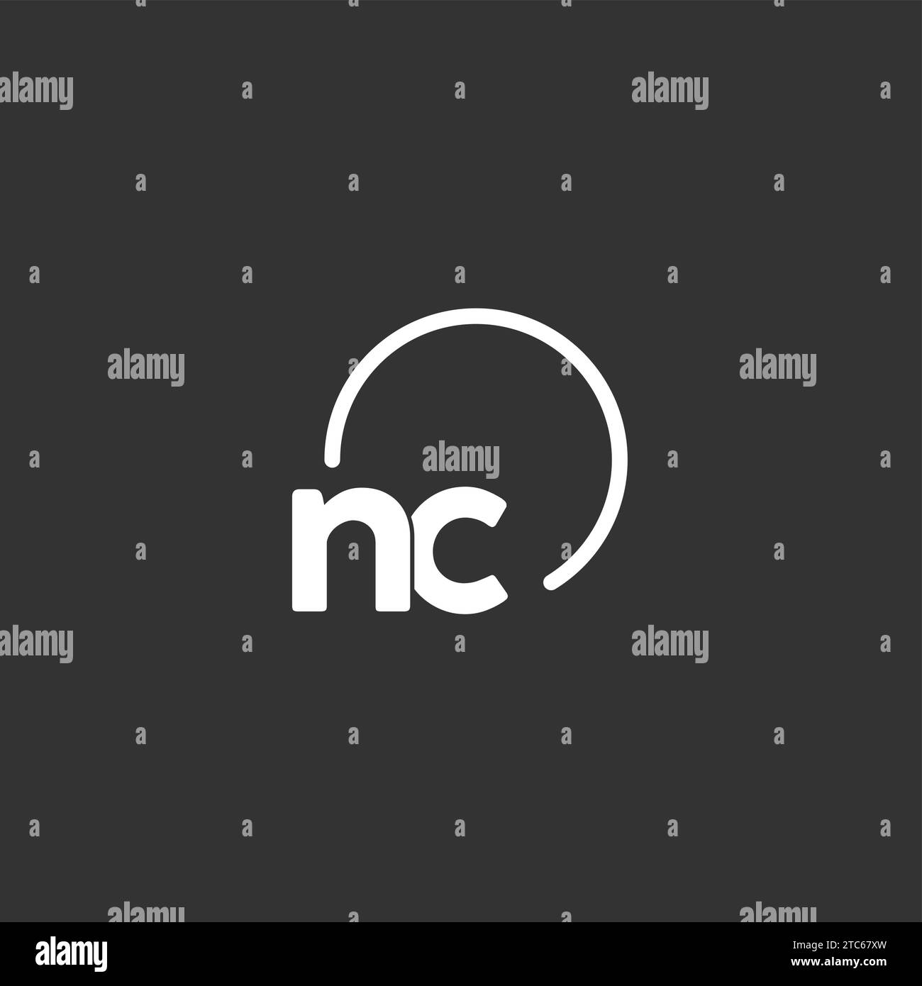 NC initial logo with rounded circle vector graphic Stock Vector Image & Art - Alamy