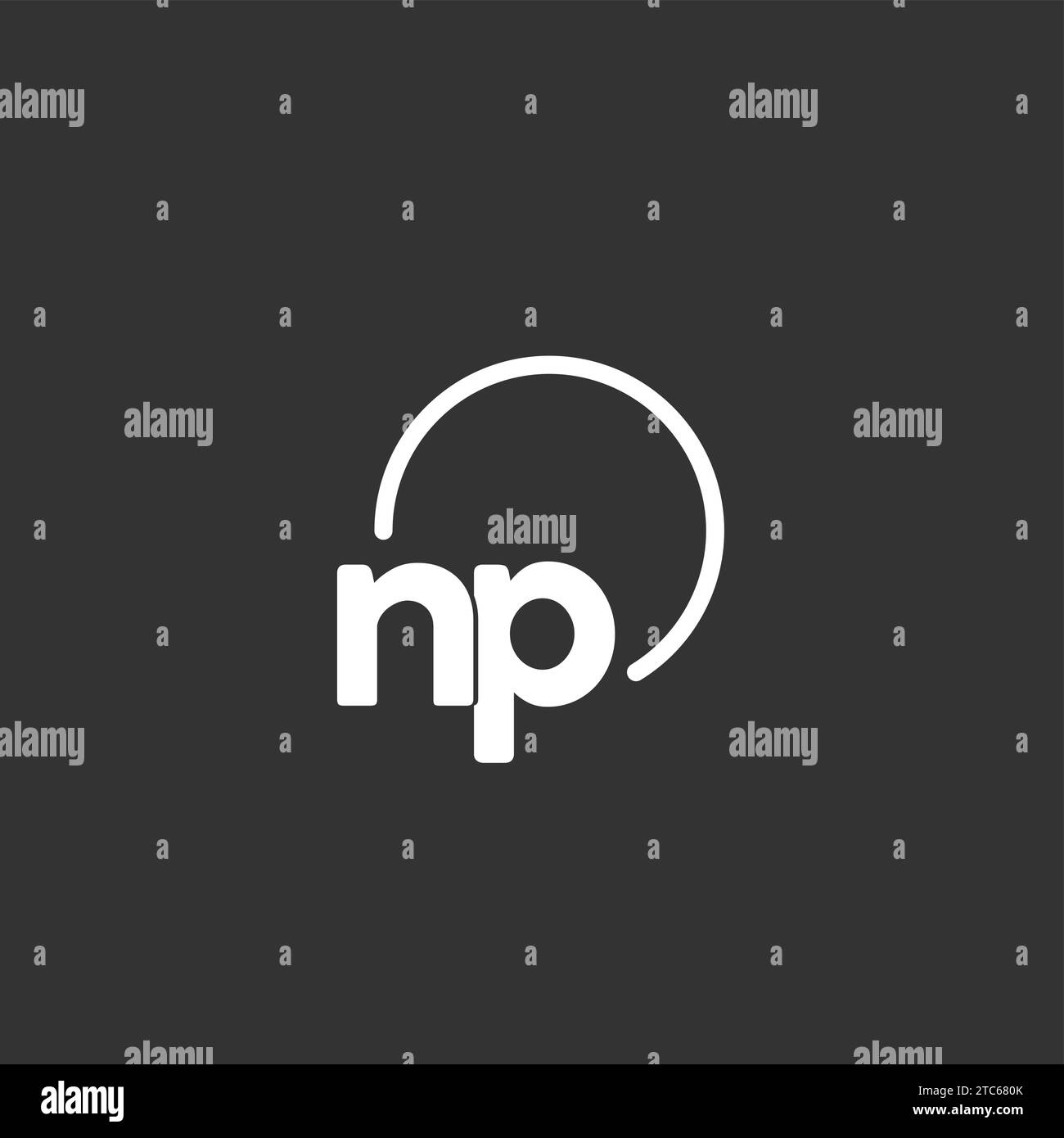 NP initial logo with rounded circle vector graphic Stock Vector Image ...
