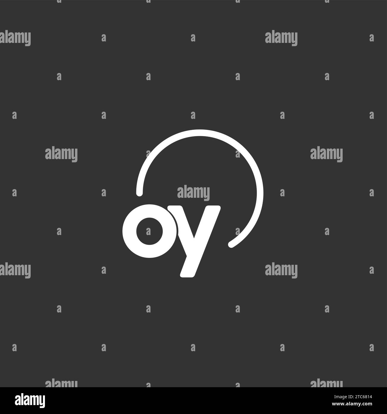 OY initial logo with rounded circle vector graphic Stock Vector Image ...