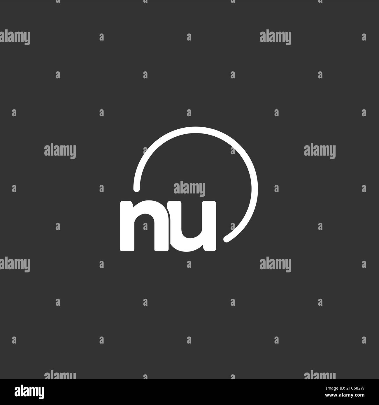 NU initial logo with rounded circle vector graphic Stock Vector Image & Art - Alamy