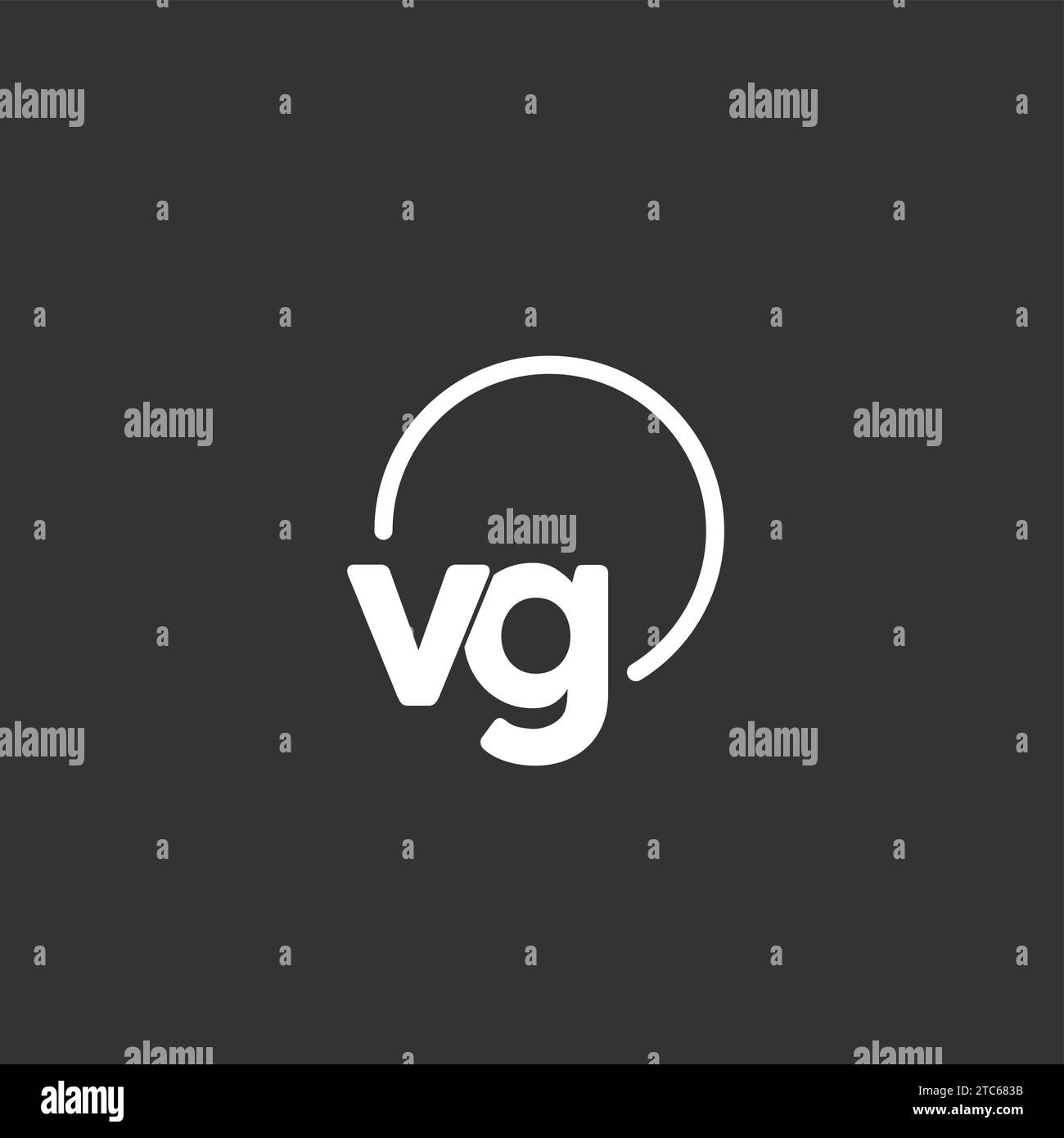 VG initial logo with rounded circle vector graphic Stock Vector Image ...