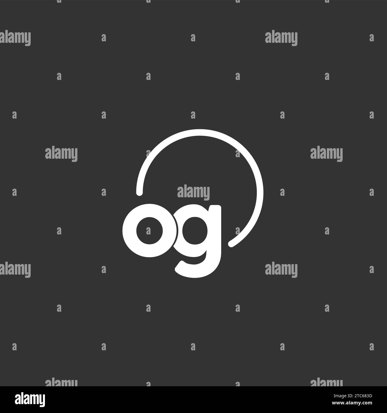 OG initial logo with rounded circle vector graphic Stock Vector Image ...